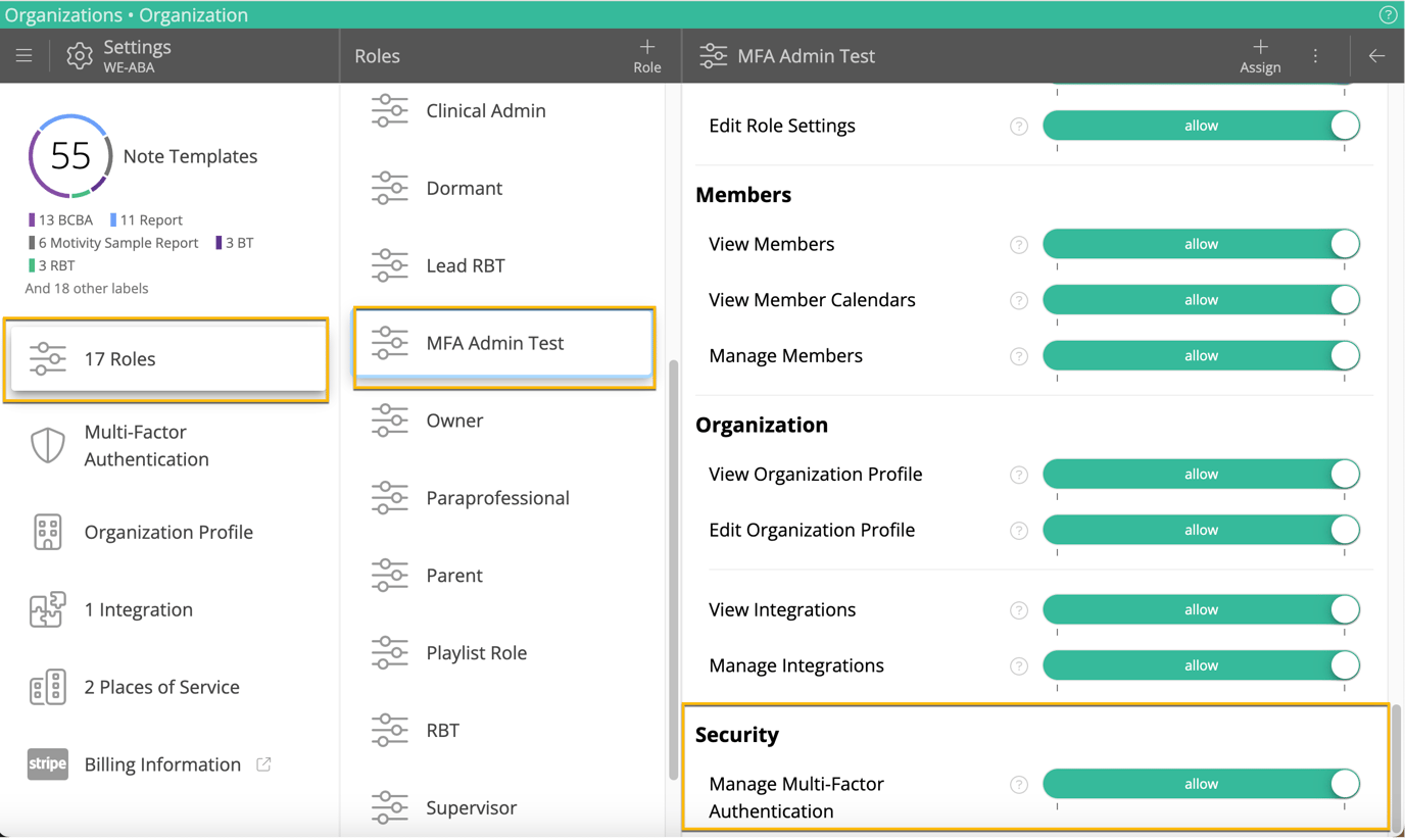 Add Role to Manage Multi-Factor Authentication (MFA) Across Organization